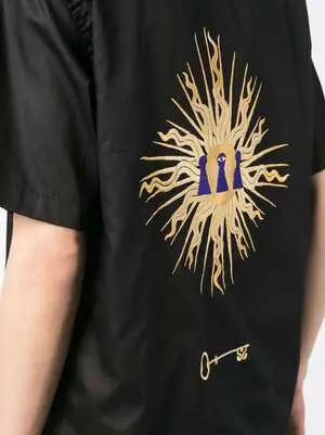 TRIBE AND TRUE Embroidered-motif Cotton Shirt