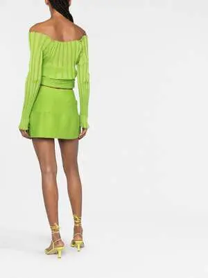 A. ROEGE HOVE Emma Tie-embellished Miniskirt - Green
