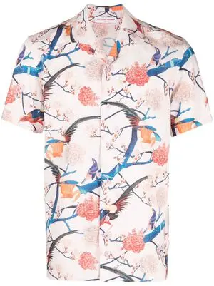 Orlebar Brown Hibbert Flight Of Fantasy Shirt - Pink