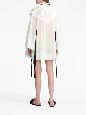 LEE MATHEWS Two-tone Ramie Dress