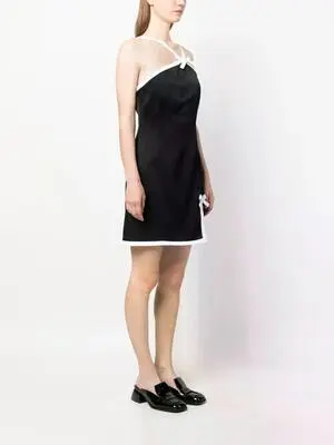 MSGM Contrast-trim Minidress - Black