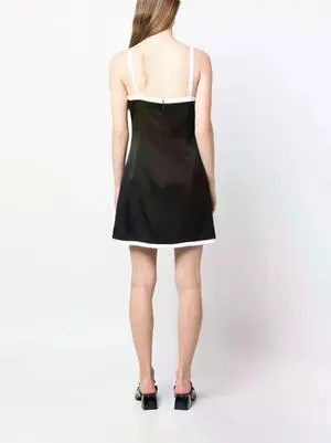 MSGM Contrast-trim Minidress - Black