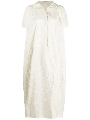 DANIELA GREGIS Embroidered Maxi Shirt Dress