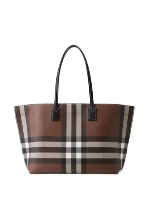 Burberry Medium Check Tote Bag - Brown