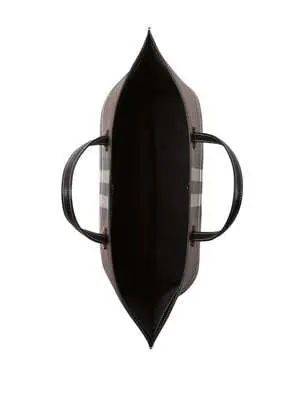 Burberry Medium Check Tote Bag - Brown