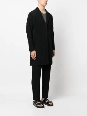 Issey Miyake Plissé Single-breasted Coat