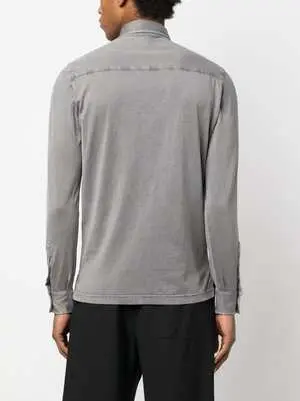 Fedeli Long-sleeved Cotton Shirt - Grey