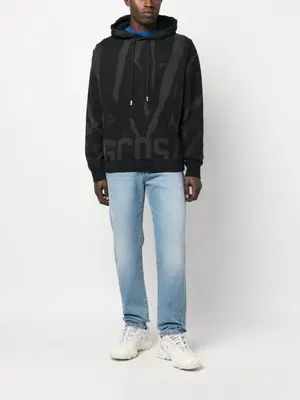 Gcds Low-rise Straight-leg Jeans - Blue