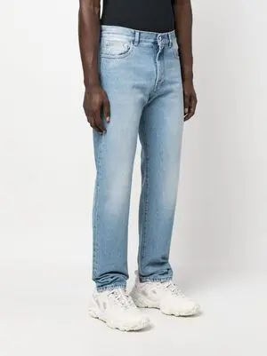 Gcds Low-rise Straight-leg Jeans - Blue