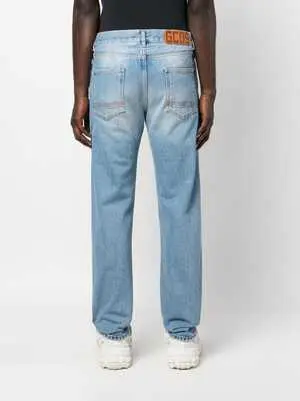Gcds Low-rise Straight-leg Jeans - Blue