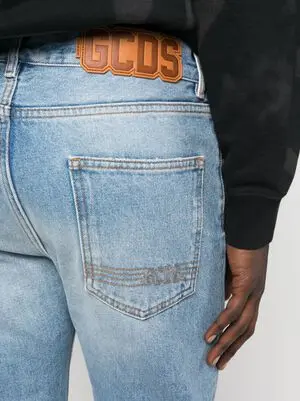 Gcds Low-rise Straight-leg Jeans - Blue