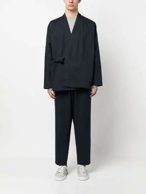 Universal Works Elasticated-waistband Tapered Trousers - Blue