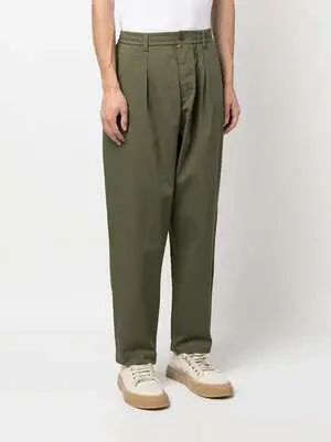Universal Works Elasticated Waist Tapered Trousers - Green