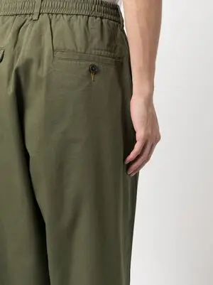 Universal Works Elasticated Waist Tapered Trousers - Green