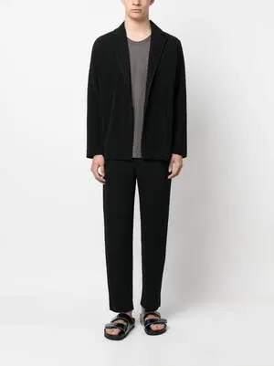 Issey Miyake Plissé Single-breasted Blazer - Black