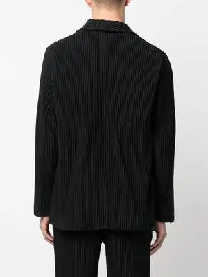 Issey Miyake Plissé Single-breasted Blazer - Black