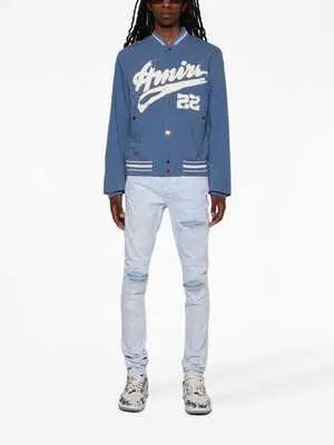 Amiri Mx1 Mineral-wash Skinny Jeans - Blue