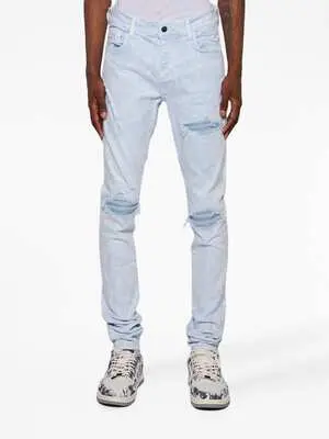 Amiri Mx1 Mineral-wash Skinny Jeans - Blue