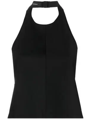 Wardrobe.NYC Halterneck Wool Top - Black