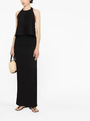 Wardrobe.NYC Halterneck Wool Top - Black
