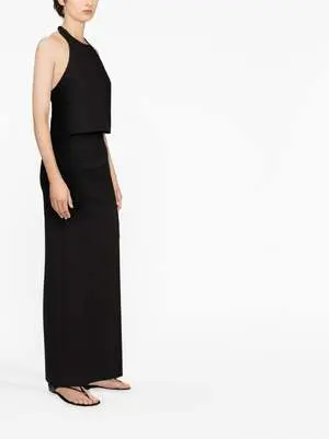 Wardrobe.NYC Halterneck Wool Top - Black