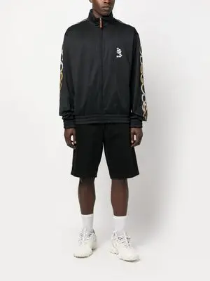 Gcds Reflective Logo-print Sweatshirt - Black