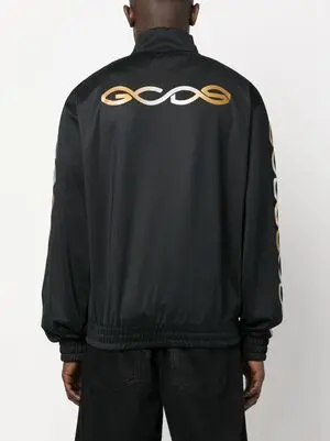 Gcds Reflective Logo-print Sweatshirt - Black