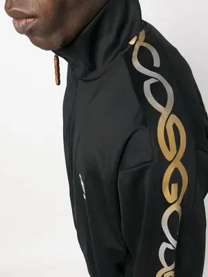 Gcds Reflective Logo-print Sweatshirt - Black