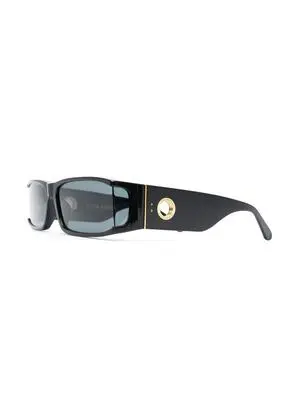 Linda Farrow Mya Rectangle-frame Sunglasses - Black