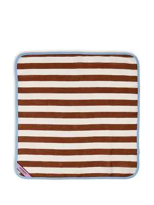 La DoubleJ Striped Napkin Set - Brown