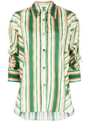 3.1 Phillip Lim Striped Long-sleeve Shirt - Green