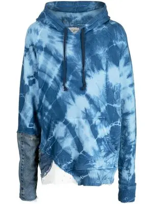 GREG LAUREN Tie-dye Cotton Hoodie