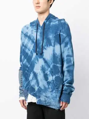 GREG LAUREN Tie-dye Cotton Hoodie