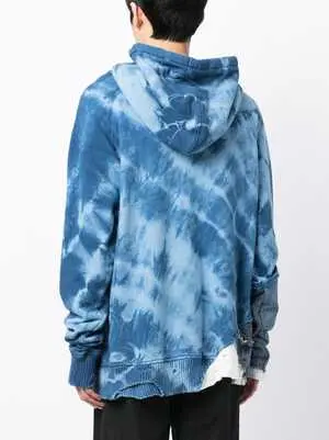 GREG LAUREN Tie-dye Cotton Hoodie