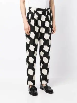 4SDESIGNS Geometric-print Trousers