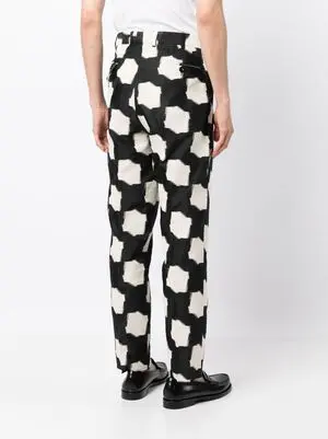 4SDESIGNS Geometric-print Trousers