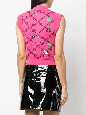 Gcds Graphic-print Jacquard Vest