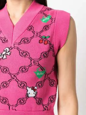 Gcds Graphic-print Jacquard Vest
