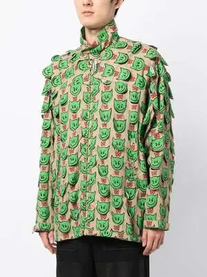 WALTER VAN BEIRENDONCK Motif-print Zip-up Jacket