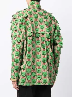 WALTER VAN BEIRENDONCK Motif-print Zip-up Jacket