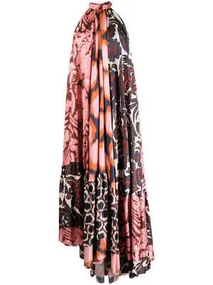 Biyan Graphic-print Silk Maxi Dress