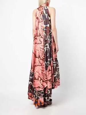 Biyan Graphic-print Silk Maxi Dress