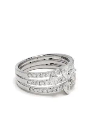 PERSEE 18kt White Gold Diamond Ring - Silver