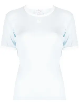 COURREGES Embroidered Logo T-shirt - Blue
