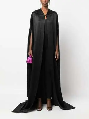 Rick Owens Hooded Silk-satin Gown