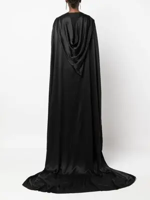 Rick Owens Hooded Silk-satin Gown