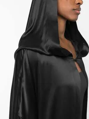 Rick Owens Hooded Silk-satin Gown