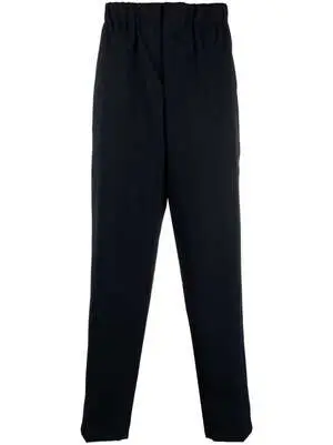 JIL SANDER Elasticated-waist Tapered Trousers - Blue