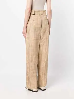 3.1 Phillip Lim Wide-leg Plaid Trousers