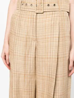 3.1 Phillip Lim Wide-leg Plaid Trousers